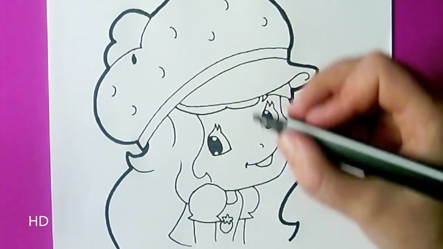 How to Draw Strawberry Shortcake - Easy Drawing Tutorial