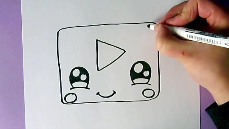 How To Draw Cute Youtube Icon Kawaii Youtube Logo Youtube Nbkomputer