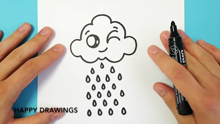 HOW TO DRAW A CARTOON CLOUD EASY