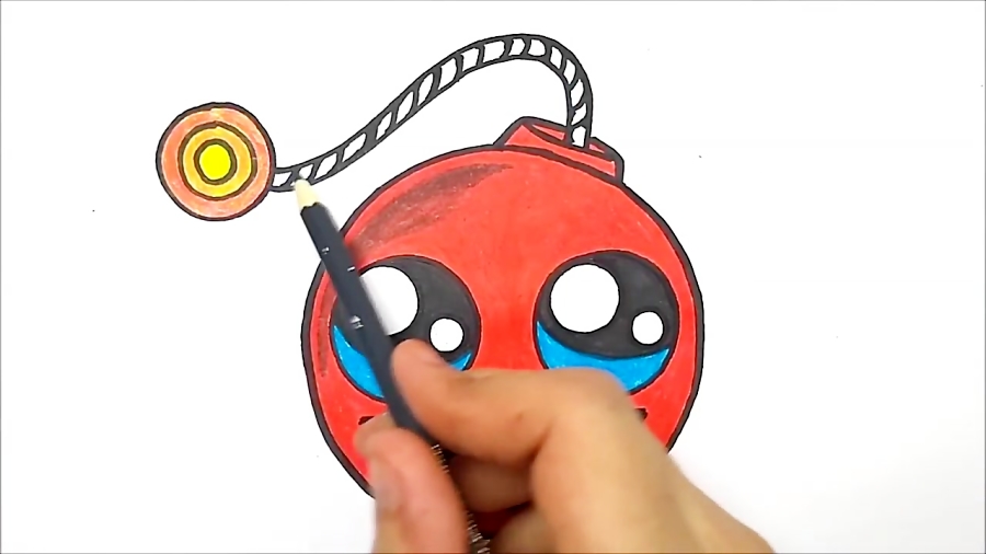 HOW TO DRAW A BOMB / DRAW TNT EASY STEP BY STEP
