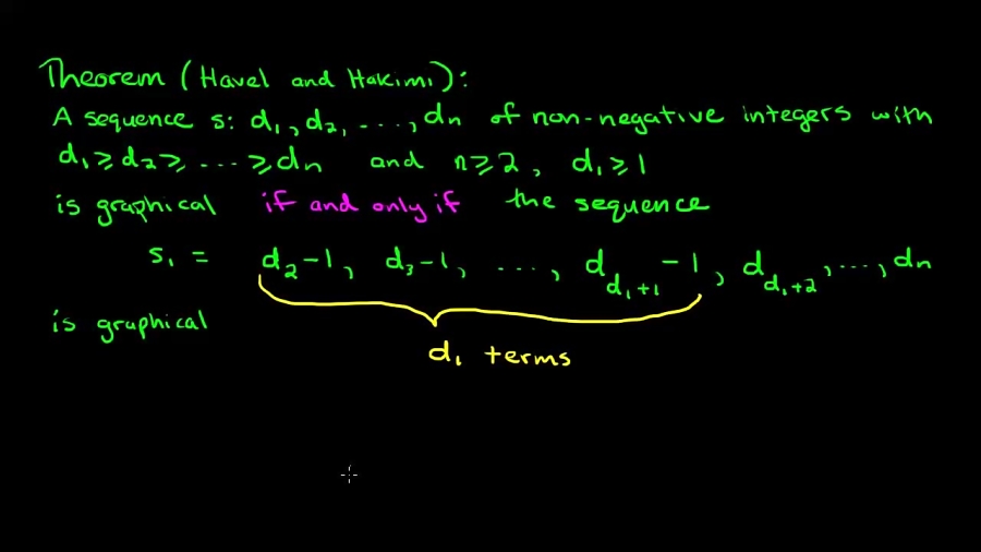 Graph Theory: 43. Havel-Hakimi Theorem on Graphical Sequences