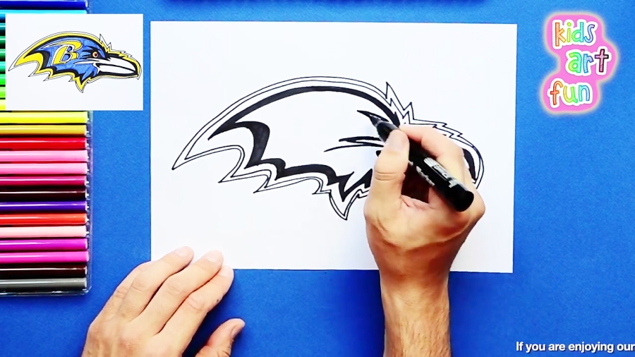 How to draw Baltimore Ravens Logo [NFL Team]