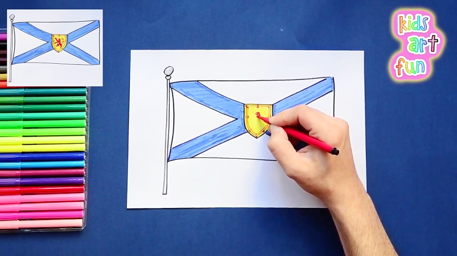 How to draw the Flag of Nova Scotia, Canada