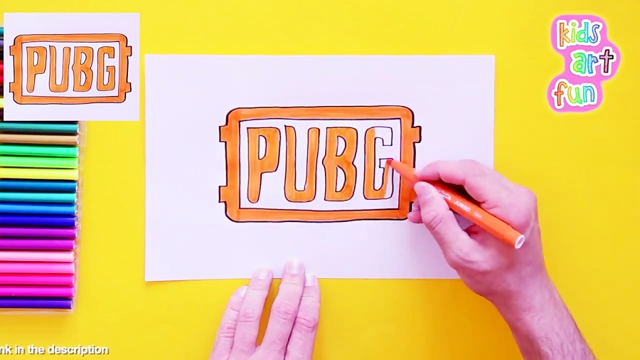 How to draw PUBG Logo (PlayerUnknown's Battlegrounds)