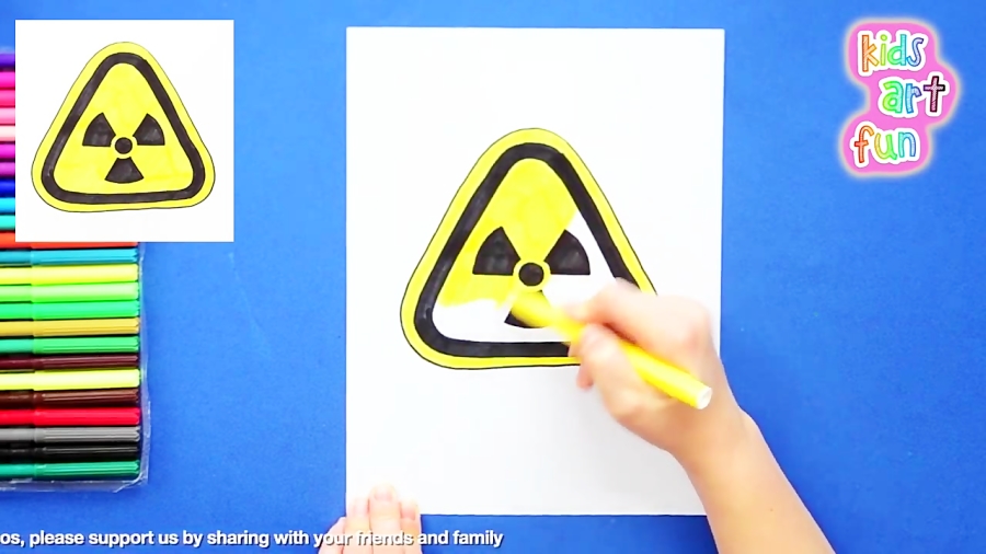 How to draw Radiation Hazard Safety Symbol