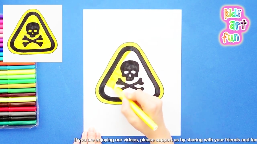 How to draw Toxic Hazard Safety Symbol