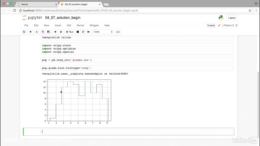 دانلود آموزش ﻿Python - راه حل: نمرات بوت استرپ...