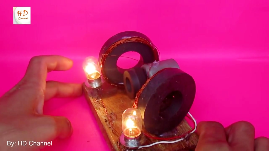 How to make free energy device with magnets light bulbs - free energy 100%
