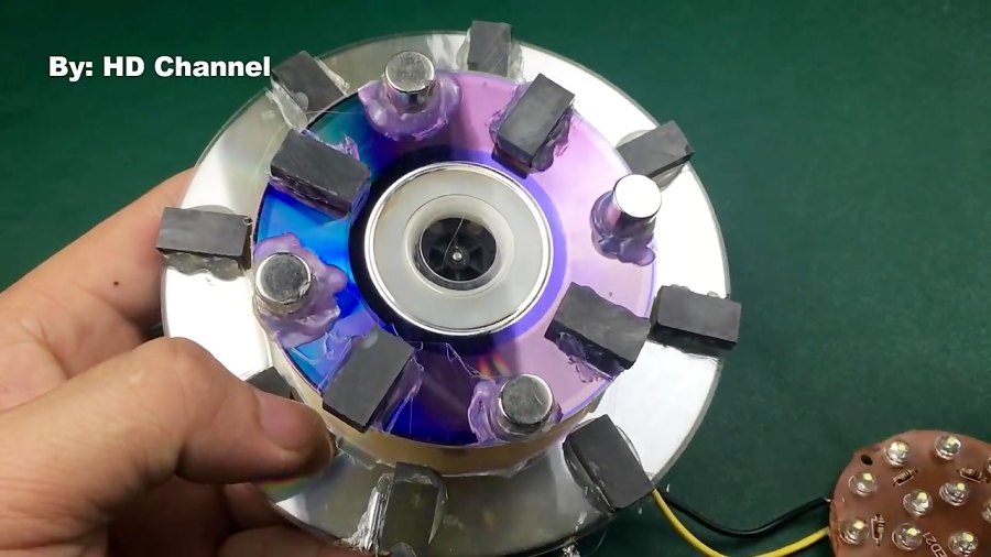 Handmade for Free generator Magnet for LED lights, New idea 2019