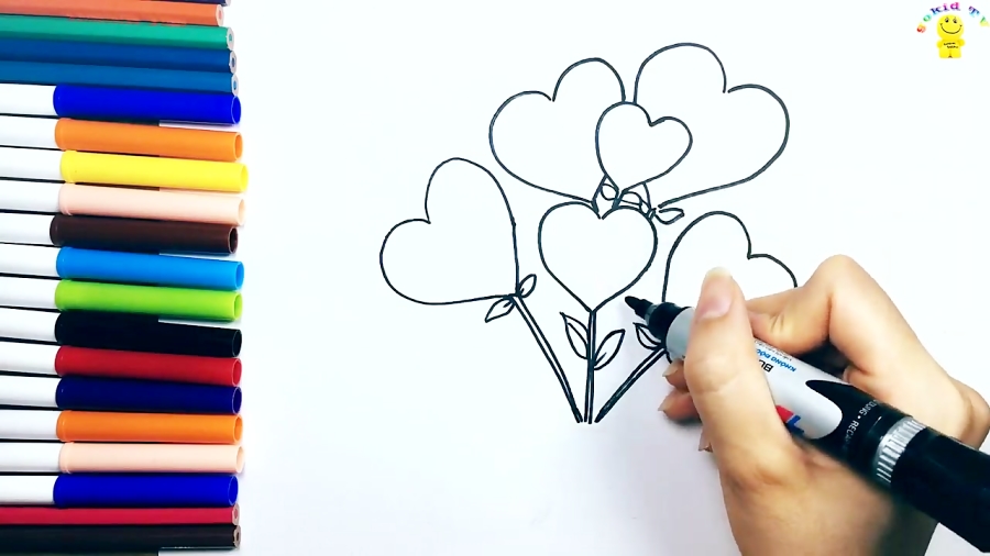 Como dibujar globos paso a paso| Dibujos para dibujar| Gokid TV