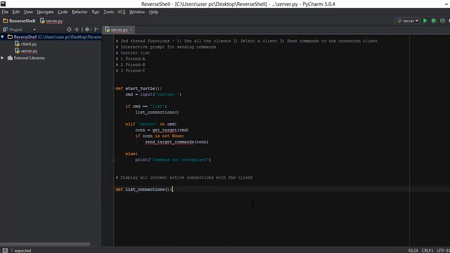 Python Network Programming 13 - Displaying All Current Connections