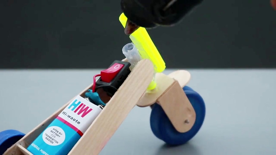 How to Make Motorcycle - DIY 9V Battery Motorbike