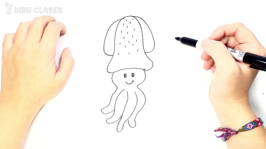 Cómo dibujar un Calamar paso a paso | Dibujo fácil de Calamar