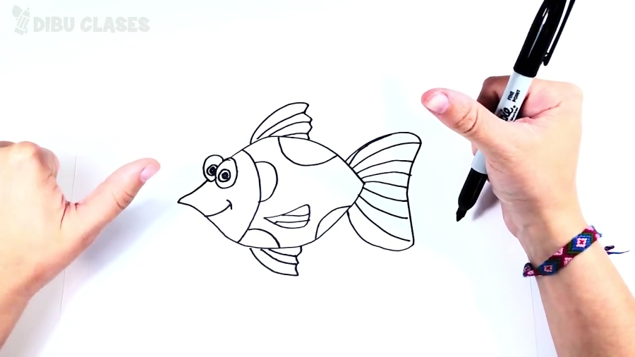 Cómo dibujar un Pez paso a paso | Dibujo fácil de Pez