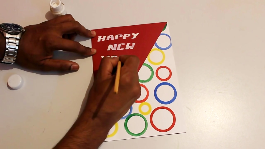 DIY - How to make a New year Greeting Card - 2018 | Christmas Greeting Card