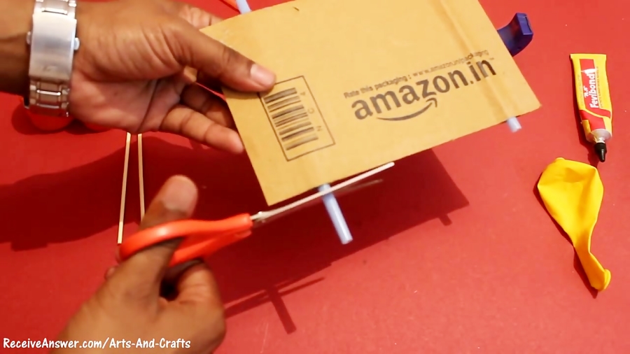 How to make a Balloon Powered Car - Very simple - Project for kids