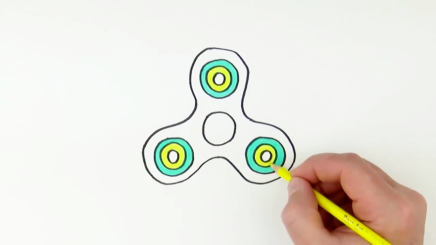 How to Draw Spinner Easy drawing for Kids