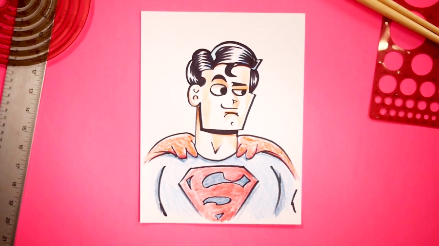 How to Draw SUPERMAN Using Letters and Numbers with Muffalo Potato