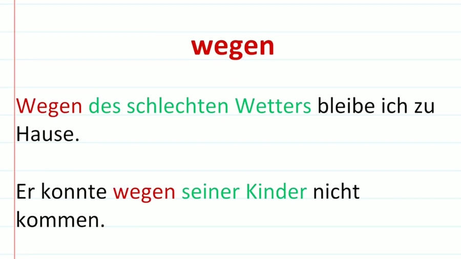 آموزش گرامر زبان آلمانی wegen - Präposition Deutsch B2 C1 #wegen