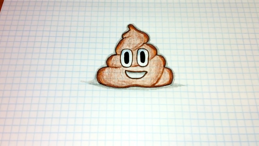 Easy drawings #223 How to draw the Poop Emoji / drawings for beginners