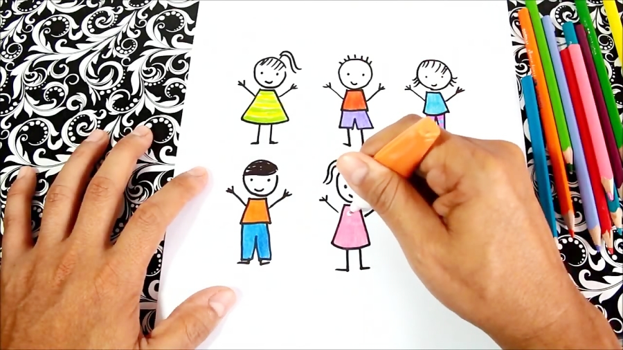How to draw various types of Children