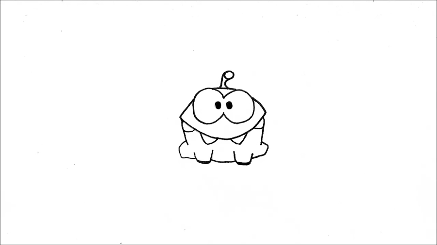How to Draw Om Nom from Cut the Rope (game)