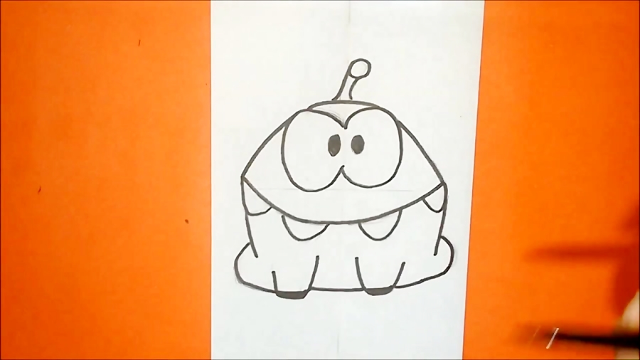 How to Draw Om Nom from Cut the Rope (game)