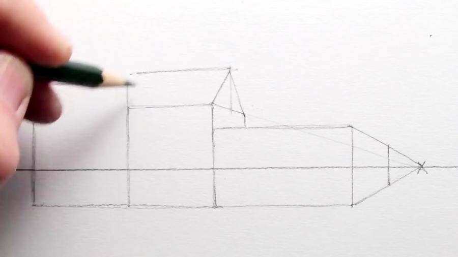 How to Draw Buildings in 1-Point Perspective: Narrated