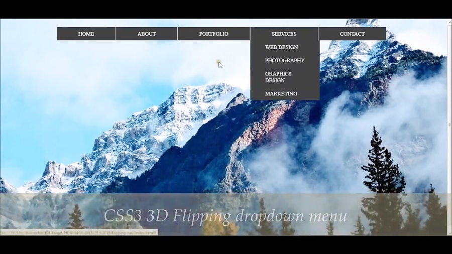 Css3 3d Flipping Dropdown Menu Css Dropdown Navigation Menu Tutorial 0532