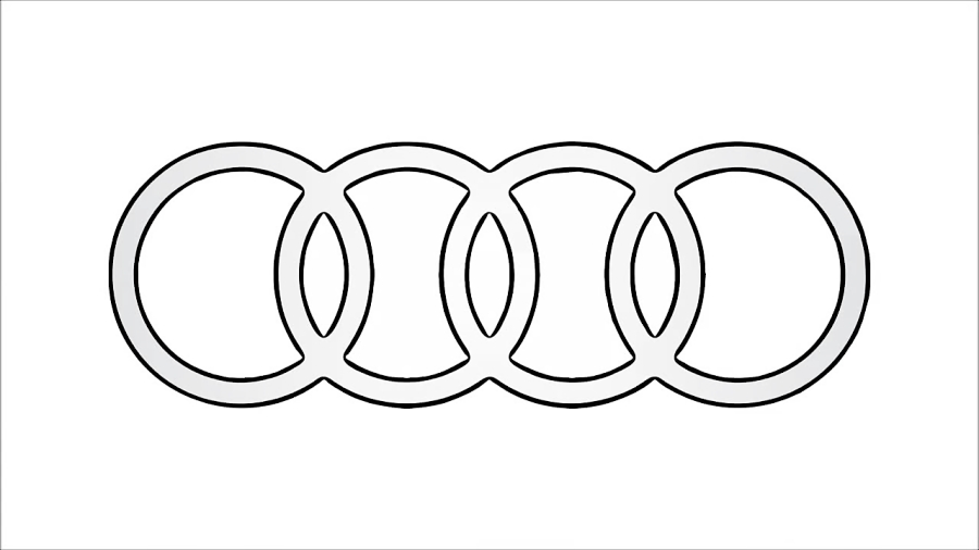 How to Draw the Audi Logo (symbol, emblem)