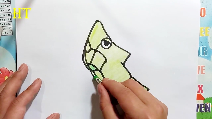 Draw pokemon coloring pages - how to draw Metapod srep by step