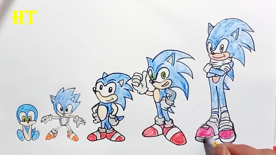 Cartoon Sonic boom growing up compilation | Sonic growing up ...