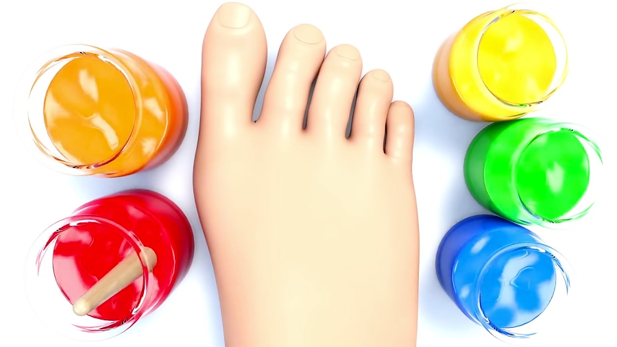 Learn Colors Soccer Ball Foot Painting Finger Song for Kid