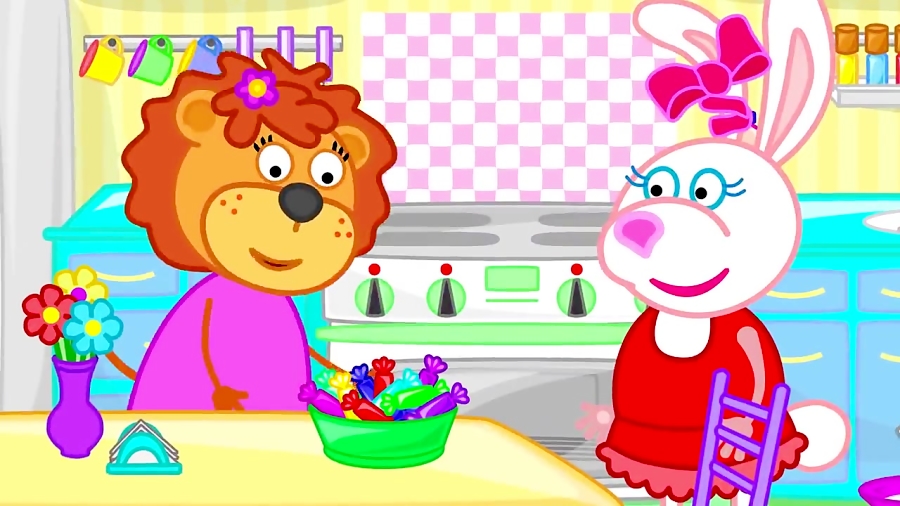 Lion Family Invisible Hat Cartoon for Kids