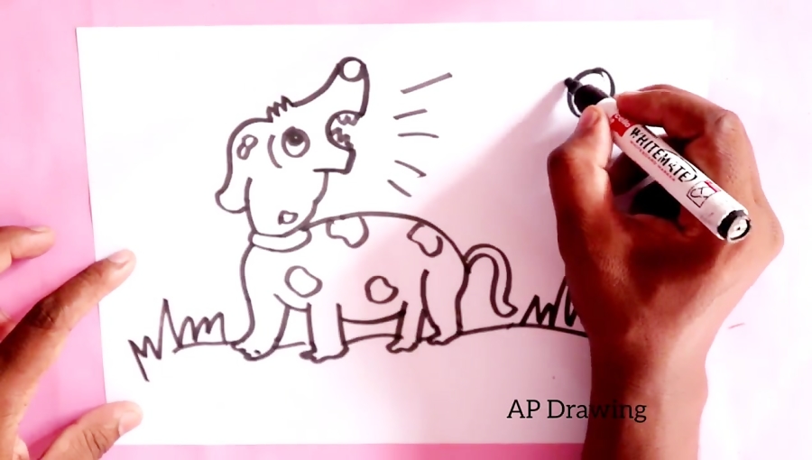 [Hindi] How to draw super dog from 5 Number step by step easy drawing