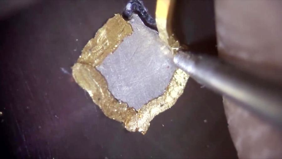 Silver Gold Pearl Inlay