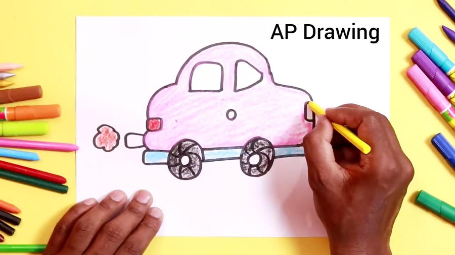 How to draw cute Car from 66 number step by step Art