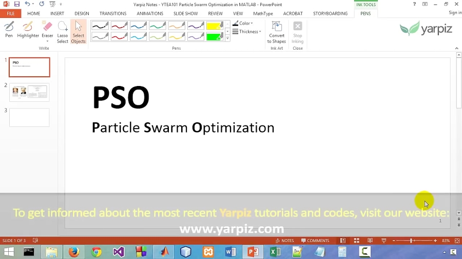 Particle Swarm Optimization in MATLAB - Yarpiz Video Tutorial - Part 1/3 Particle Swarm Optimization in MATLAB - Yarpiz Video Tutorial - Part 1/3