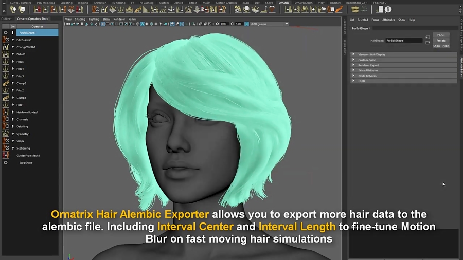 Ornatrix Maya v2.3.7 highlights