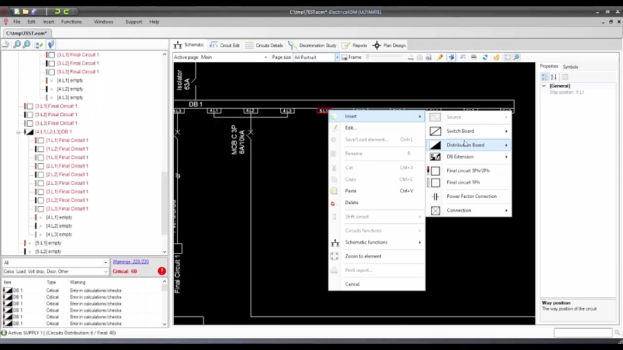 ElectricalOM - Electrical design and calculations software
