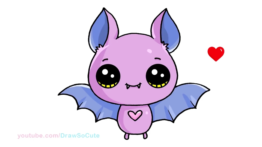How to Draw a Cute Bat Easy