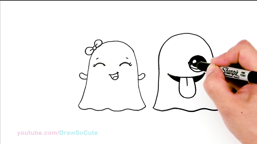 How to Draw the Ghost Emoji Super Easy