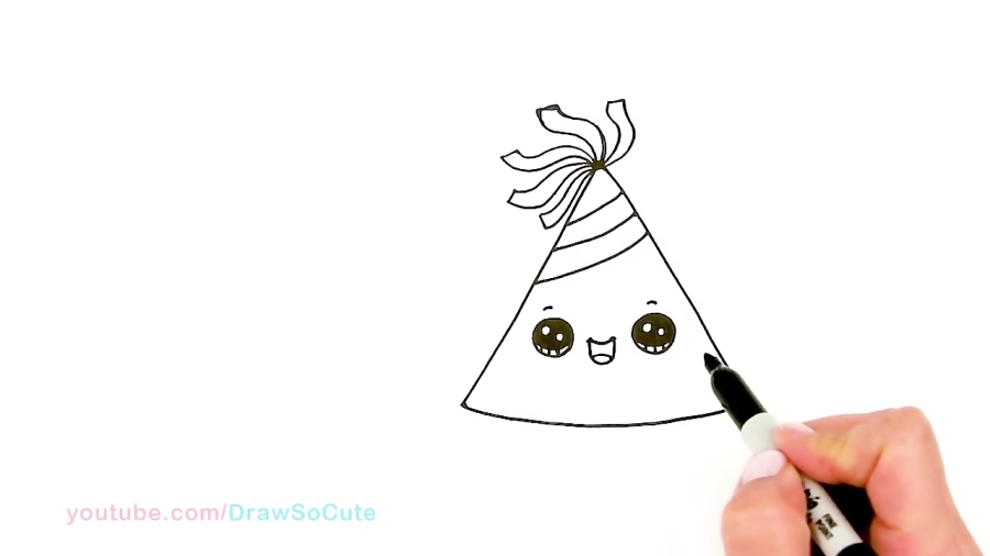How to Draw a Party Hat Easy and Cute
