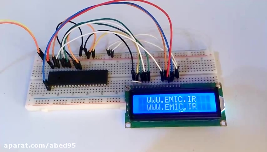 پروژه AVR نمایش متن متحرک روی LCD کاراکتری