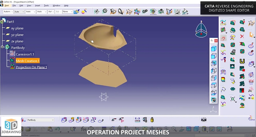 CATIA RE Digitized Shape Editor and Quick Surface Reconstruction