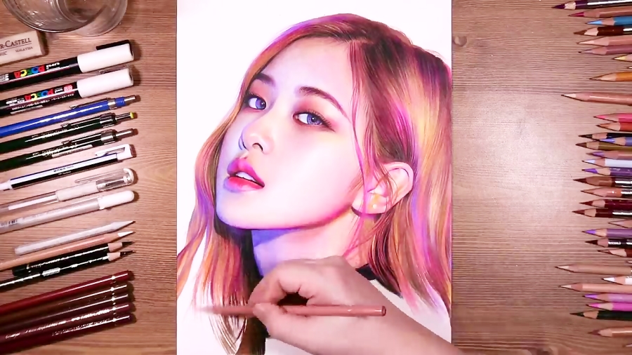 Drawing BLACKPINK: Rosé | drawholic // کشیدن نقاشی رزی بلک پینک