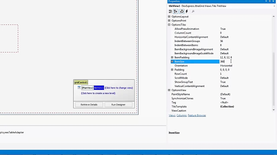 DevExpress WinForms Data Grid: Tile View