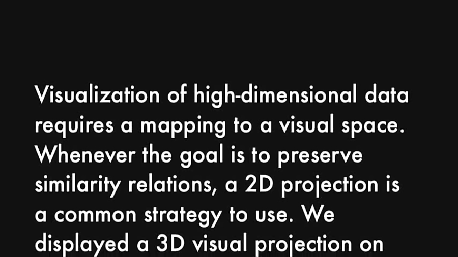 Projection-based Multi-dimensional Data Visualization on Stereoscopic Imme