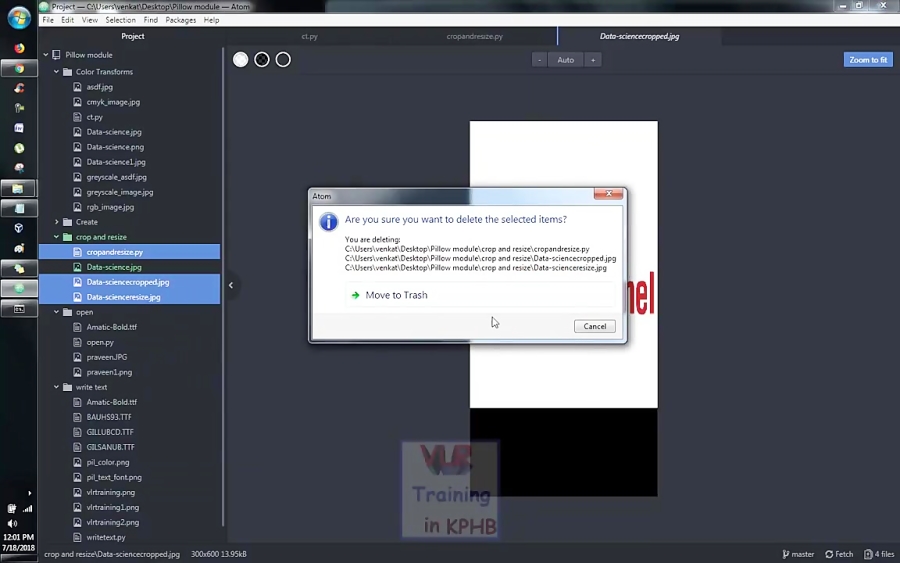 how to crop and resize image in python pillow module telugu