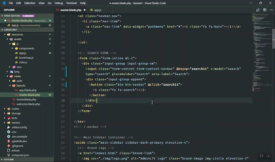 Re-Usable Search Functionality in Laravel 5.7 and Vuejs ( Ajax, Axios )
